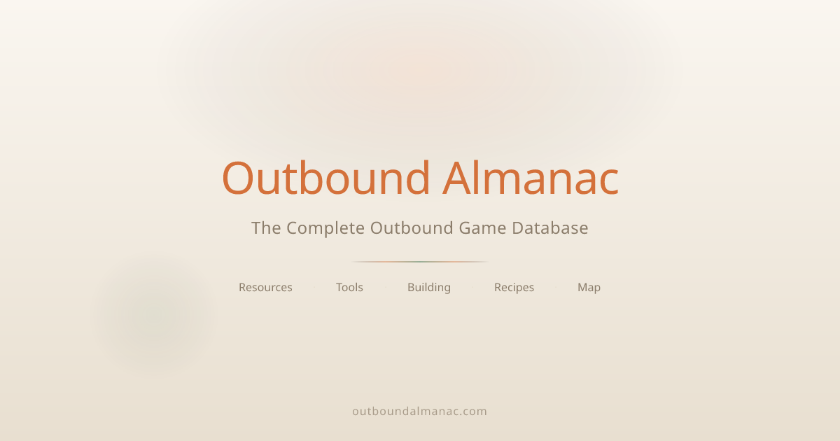 Outbound Wiki & Database — Resources, Crafting, Research & Maps